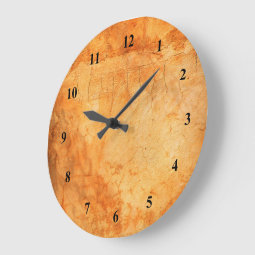 Italian style terracotta brick wall large clock | Zazzle
