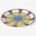 Italian style,tiles,majolica All-Over Print Paper Plates | Zazzle
