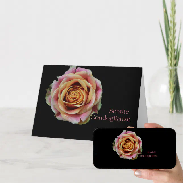 Italian Sympathy card - Sentite Condoglianze- Doub | Zazzle