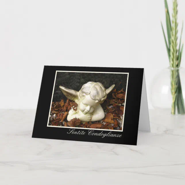 Italian Sympathy Guardian Angel Card | Zazzle