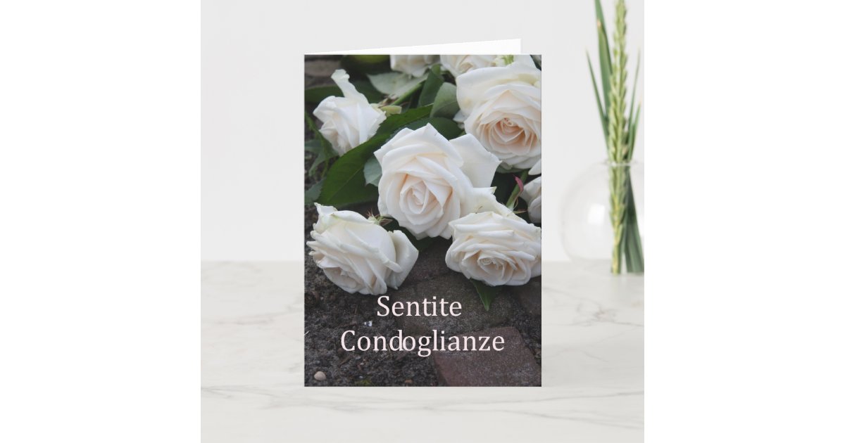 italian Sympathy Sentite Condoglianze Card | Zazzle