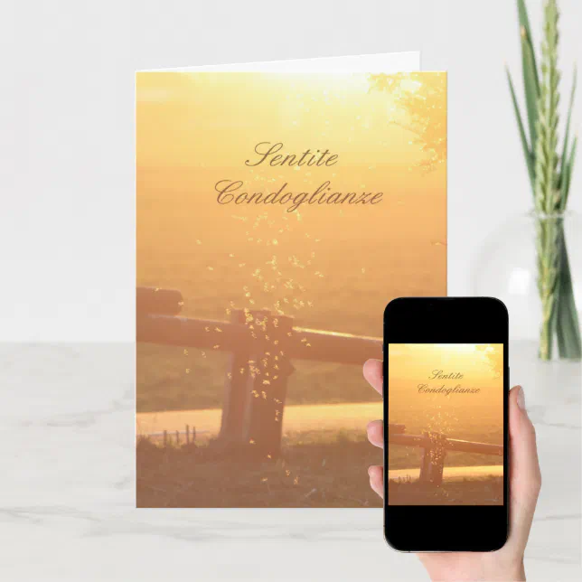Italian Sympathy Sunlight Mosquito Card | Zazzle