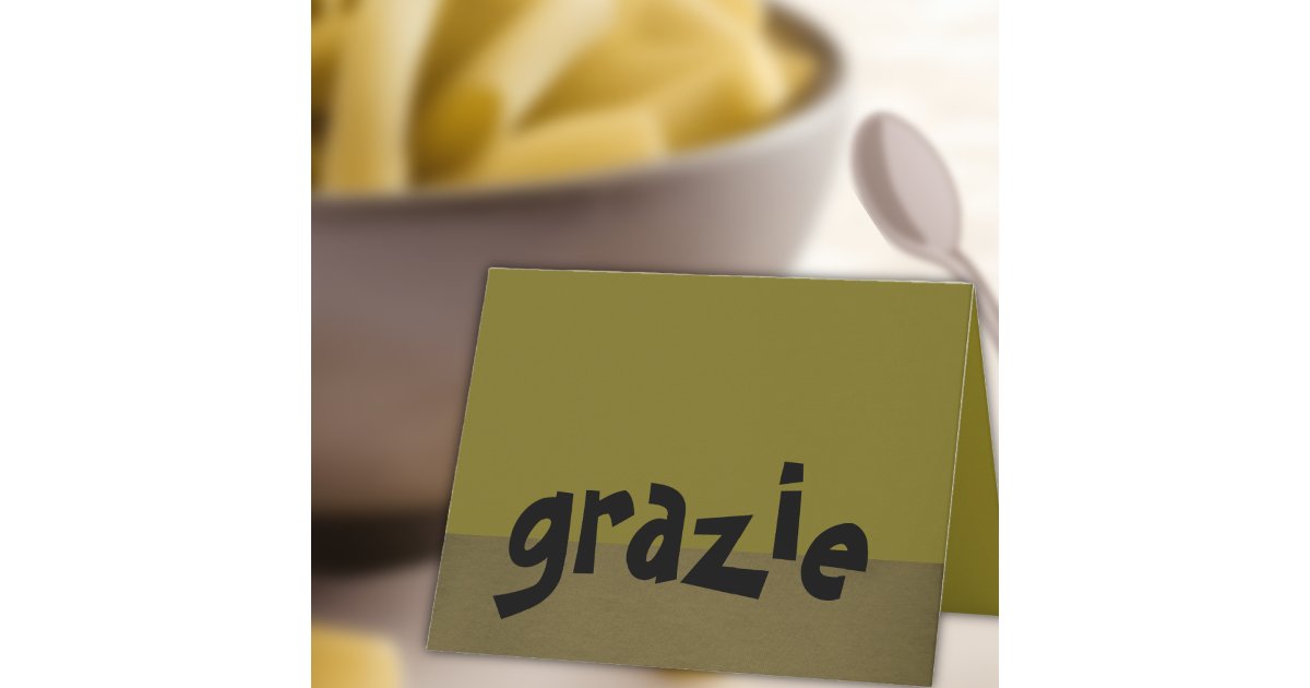 Italian Thank You Note Grazie | Zazzle