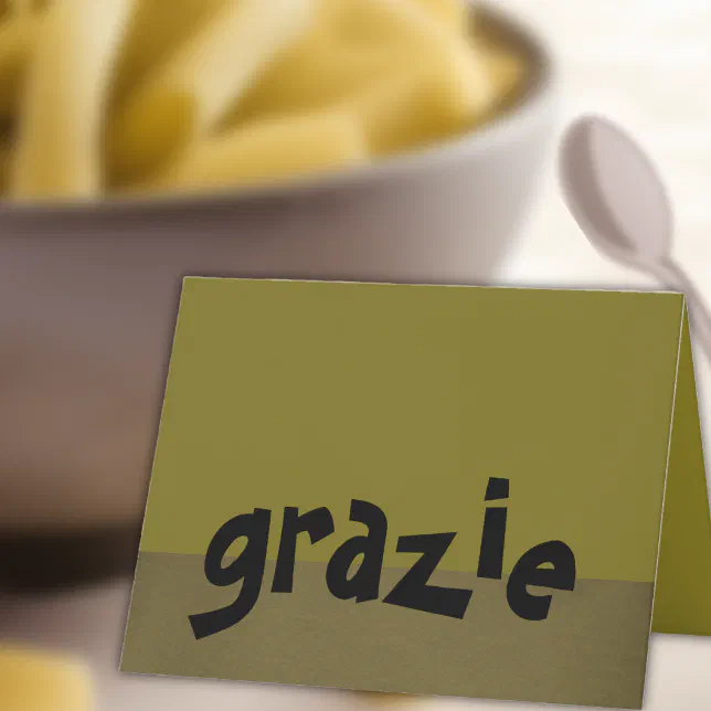 Italian Thank You Note Grazie | Zazzle