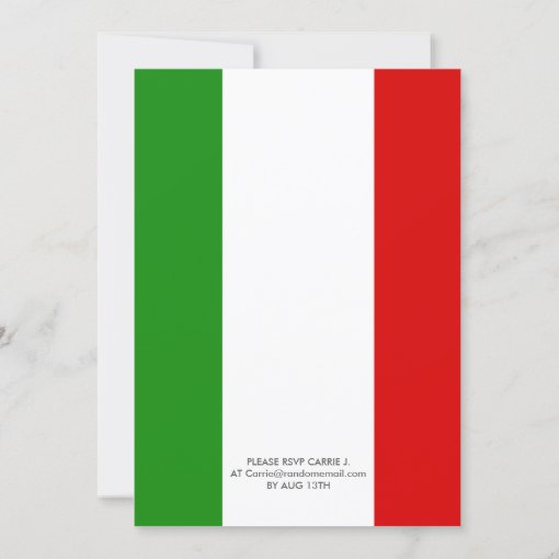 Italian Themed Dinner | Engagement Party Invite | Zazzle