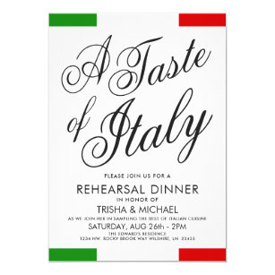 Italian Dinner Invitations | Zazzle