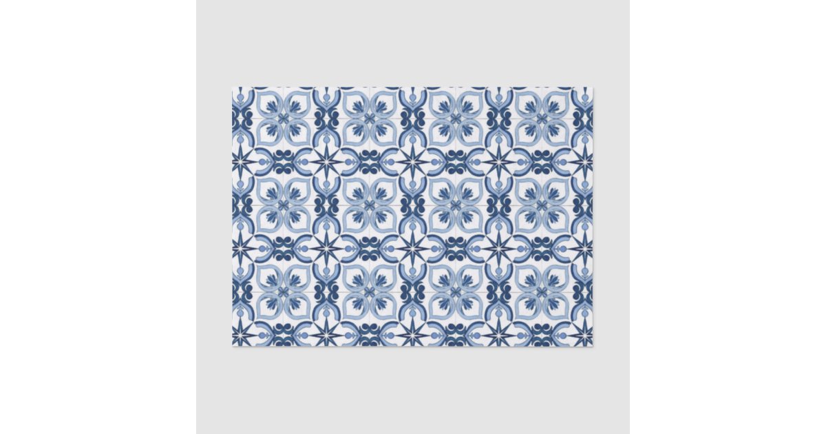 Italian Tile Motif Decoupage Paper | Zazzle