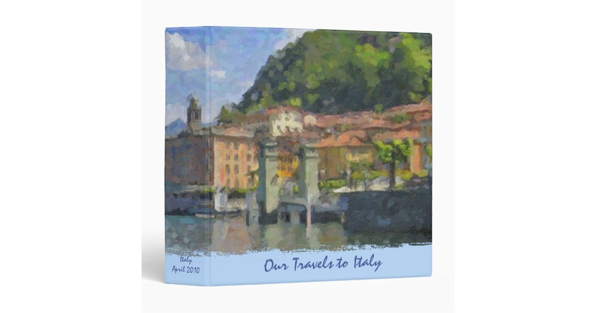 Italian Travel and Recipe Binder | Zazzle