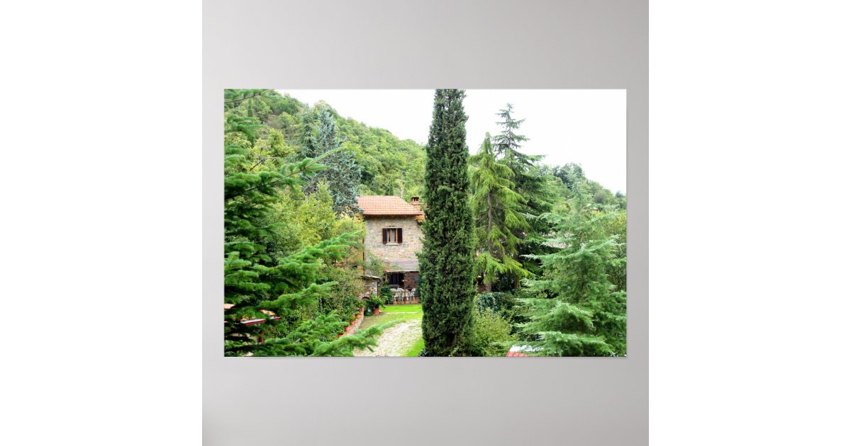 Italian tuscan rustic farmhouse. Tuscany. Poster | Zazzle