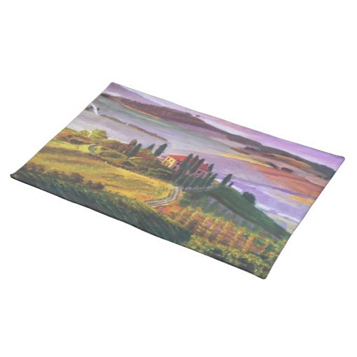 Italian vineyards cloth placemat | Zazzle