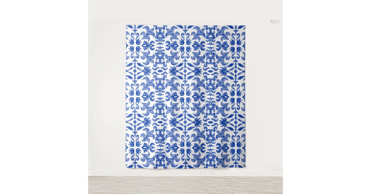 Italian White and Blue Wedding Backdrop | Zazzle