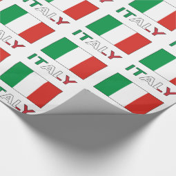 Italy and Italian Flag Tiled Wrapping Paper | Zazzle