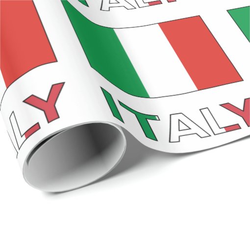 Italy and Italian Flag Tiled Wrapping Paper | Zazzle