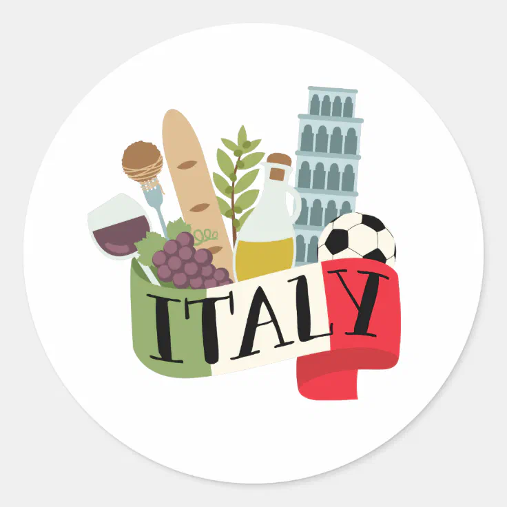 Italy Classic Round Sticker | Zazzle