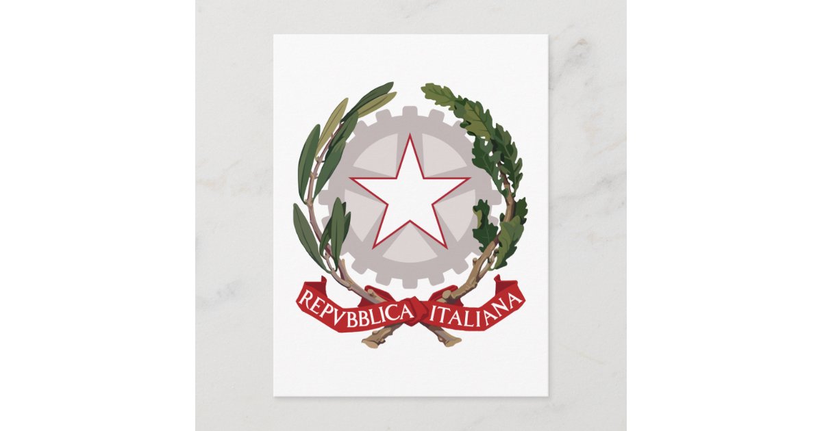 italy emblem postcard | Zazzle