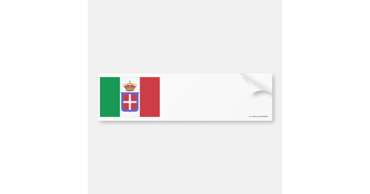 Italy Flag (1861-1946) Bumper Sticker | Zazzle