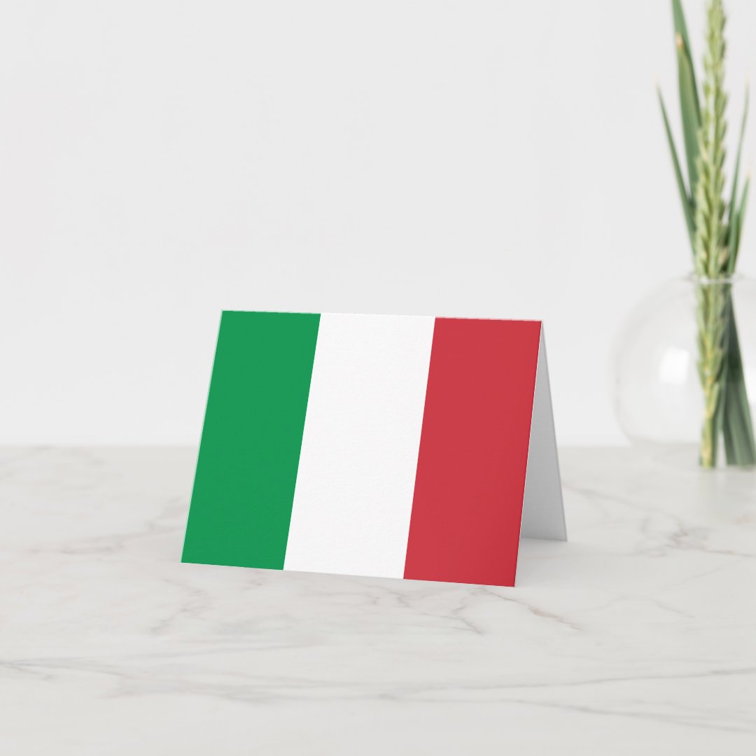 Italy Flag Card | Zazzle