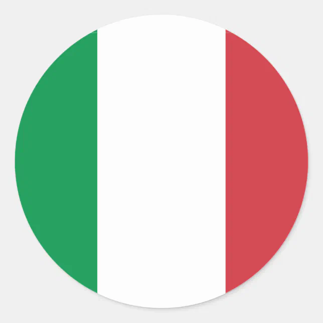 Italy Flag Classic Round Sticker | Zazzle