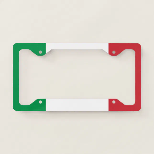 Italy flag license plate frame | Zazzle