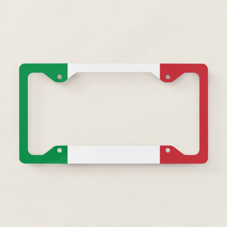 Italy flag license plate frame | Zazzle