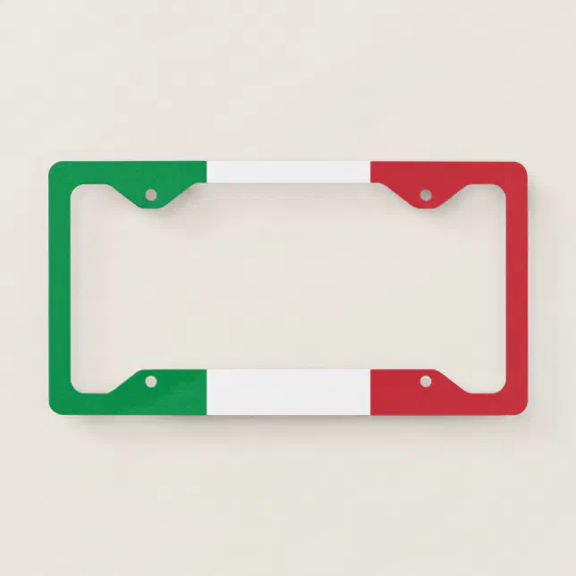 Italy Flag License Plate Frame | Zazzle