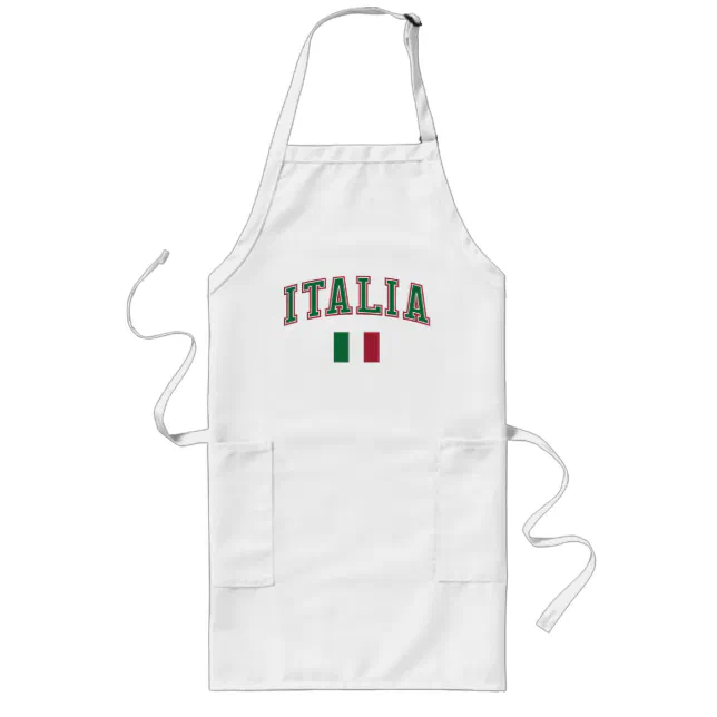 Italy + Flag Long Apron | Zazzle