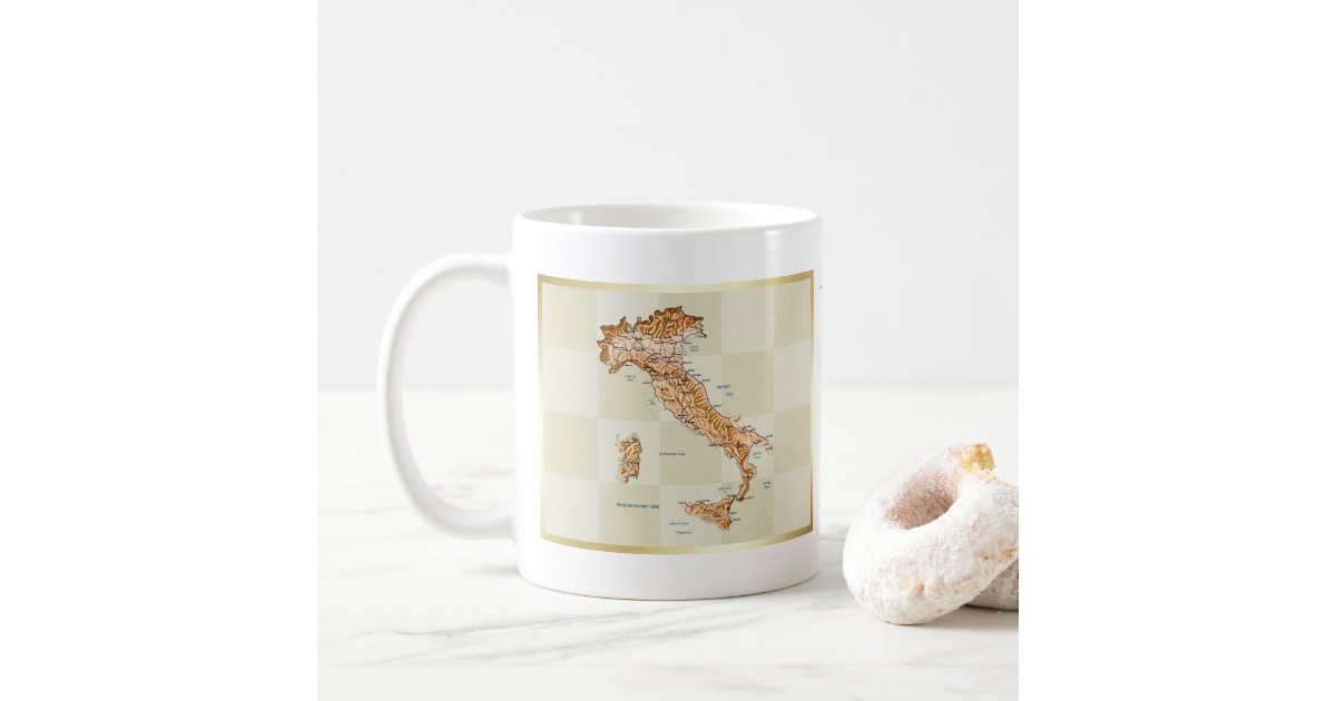 Italy Flag + Map Mug | Zazzle