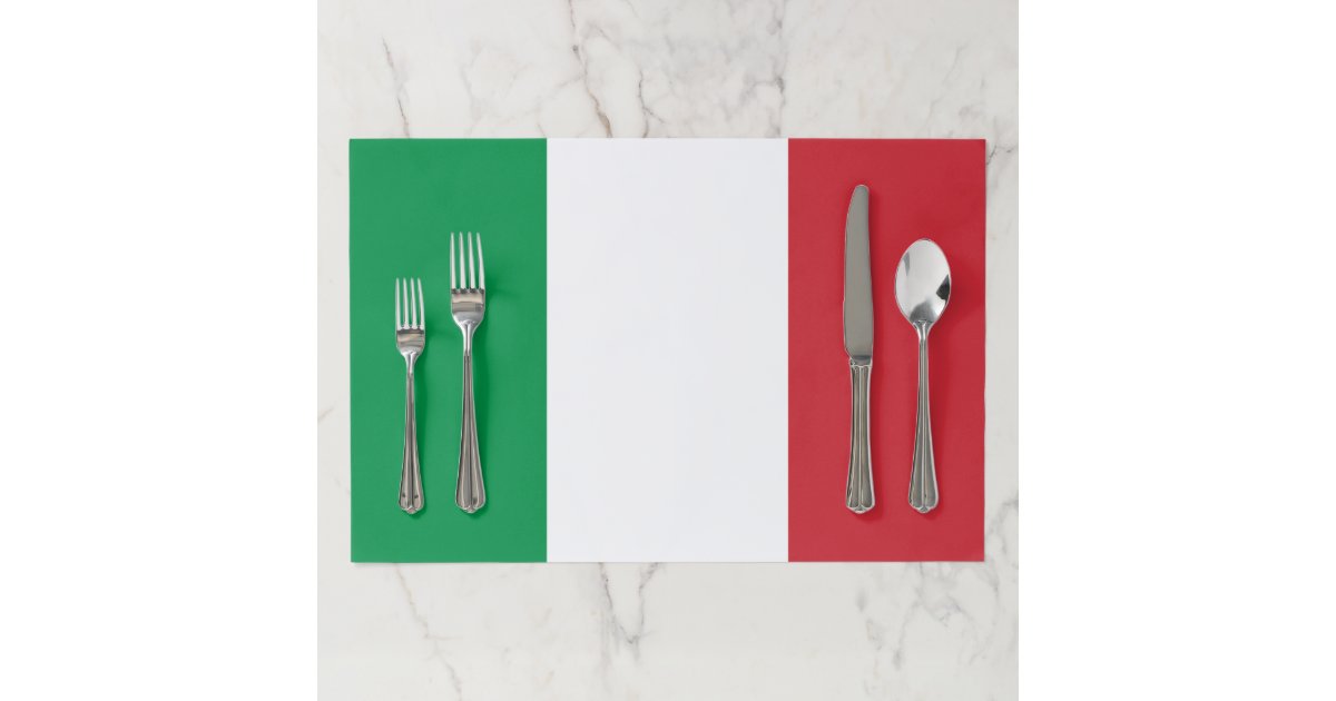Italy flag paper placemat | Zazzle