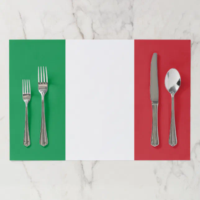 Italy flag paper placemat | Zazzle