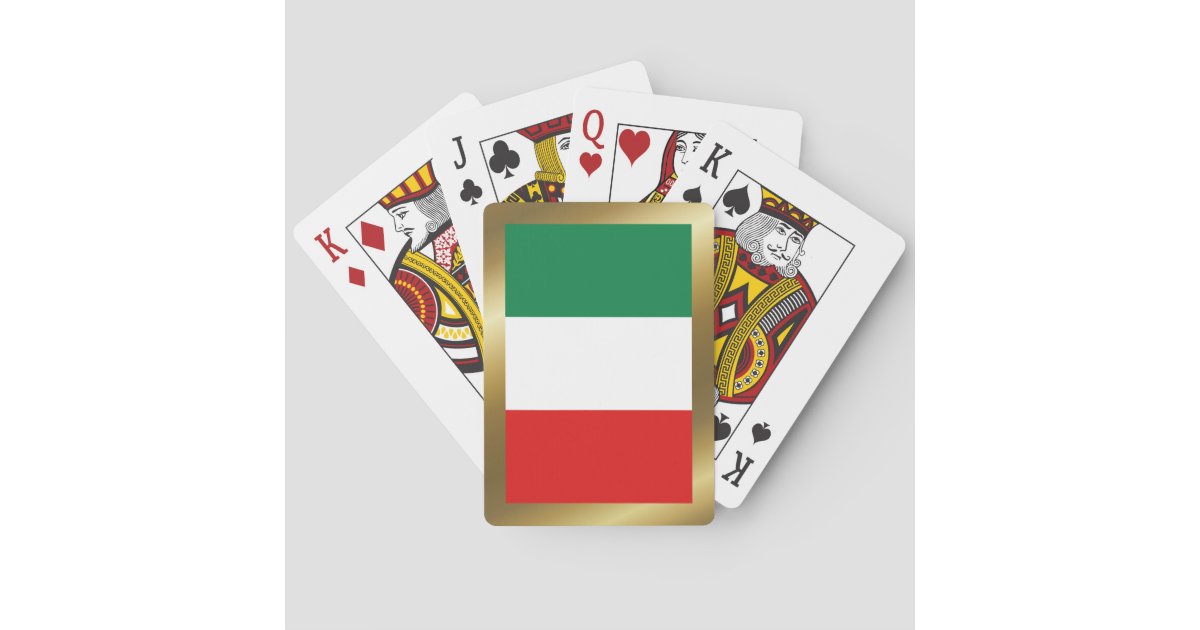 Italy Flag Playing Cards | Zazzle