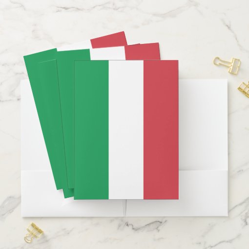 Italy Flag Pocket Folder | Zazzle