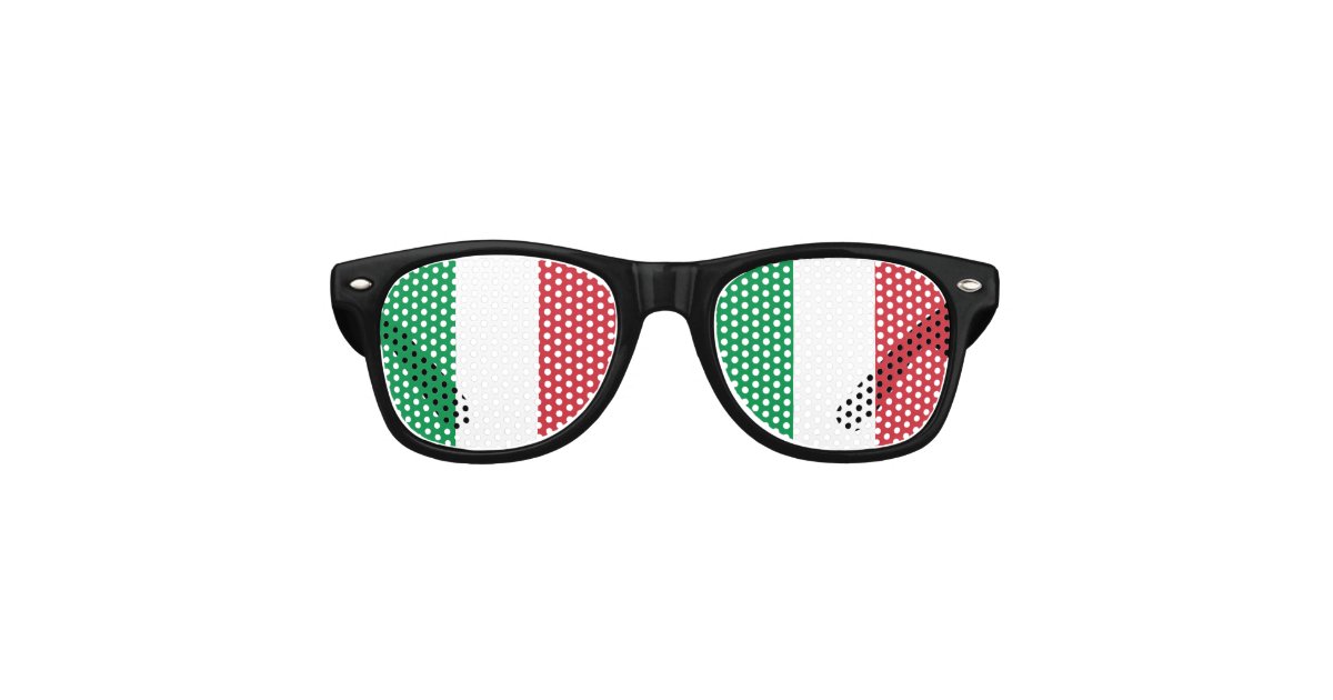 Italy Flag Retro Sunglasses | Zazzle