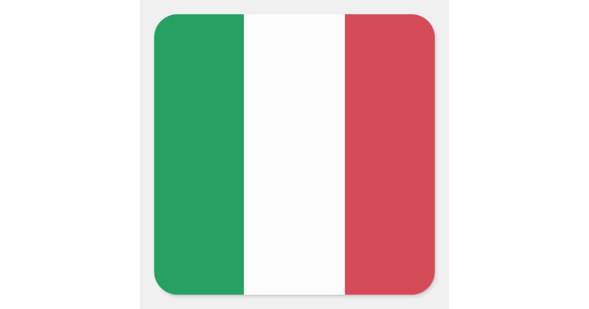 Italy Flag Square Sticker | Zazzle