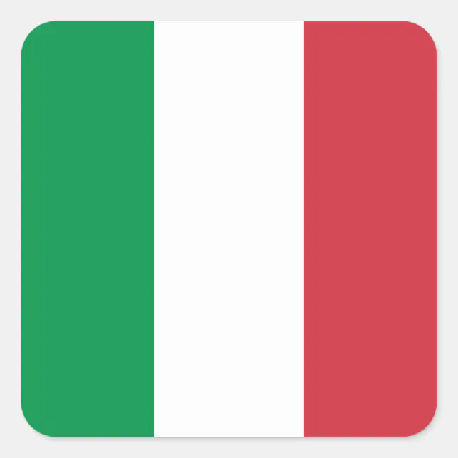 Italy Flag Square Sticker | Zazzle