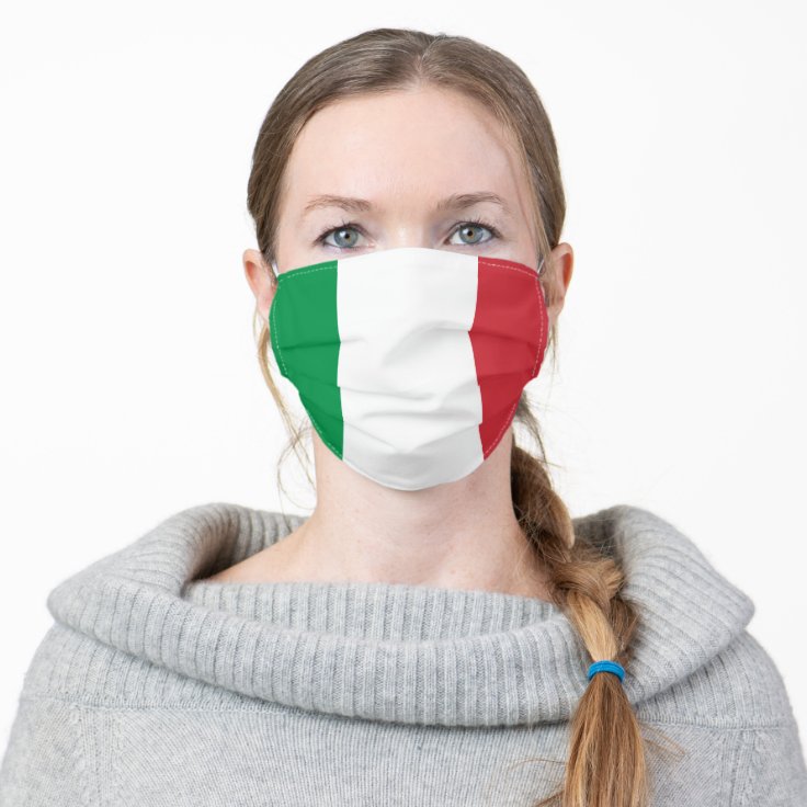Italy Flag Unisex Italian Adult Cloth Face Mask | Zazzle