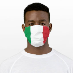 Italy Flag Unisex Italian Adult Cloth Face Mask | Zazzle