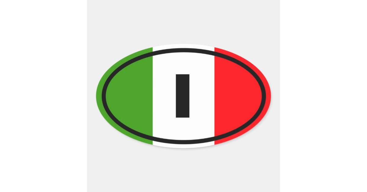 Italy - I - European Oval Sticker | Zazzle