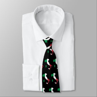 Italy in Italian Colors Tiled Neck Tie | Zazzle