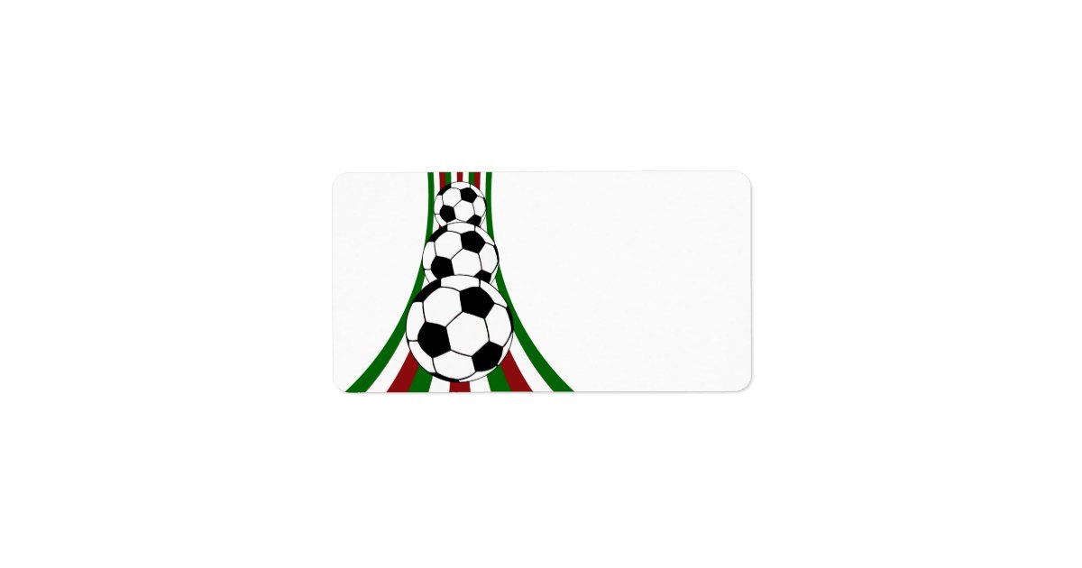 Italy . italia, calico football soccer label | Zazzle