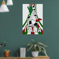 Italy italia, calico football soccer posters | Zazzle