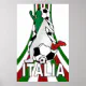 Italy italia, calico football soccer posters | Zazzle