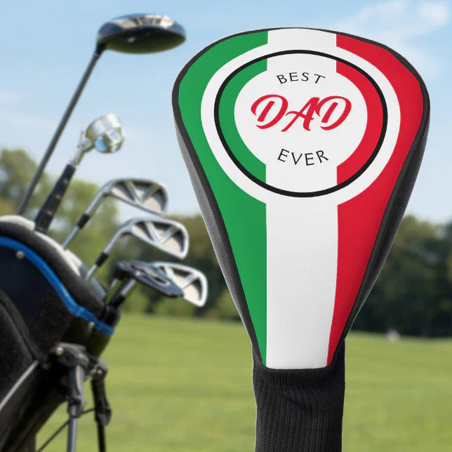 Italy Italia Italian Flag Best Dad Father's Day Golf Head Cover | Zazzle