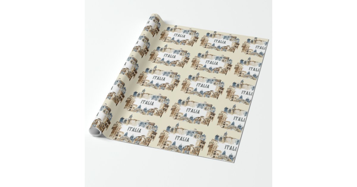 Italy Italia Wrapping Paper | Zazzle