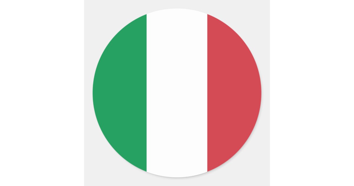 Italy (Italian) Flag Classic Round Sticker | Zazzle