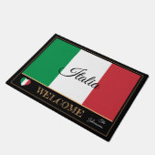 Italy & Italian Flag house mat /sports Welcome | Zazzle