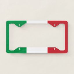 Italy Italian Flag License Plate Frame | Zazzle