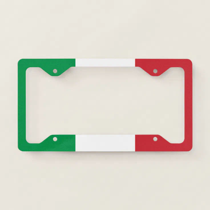 Italy Italian Flag License Plate Frame | Zazzle