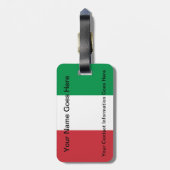 Italy Italian Flag Luggage Tag with Leather Strap | Zazzle
