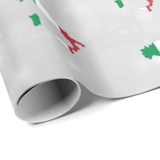 Italy Italian Flag Map Wrapping Paper | Zazzle