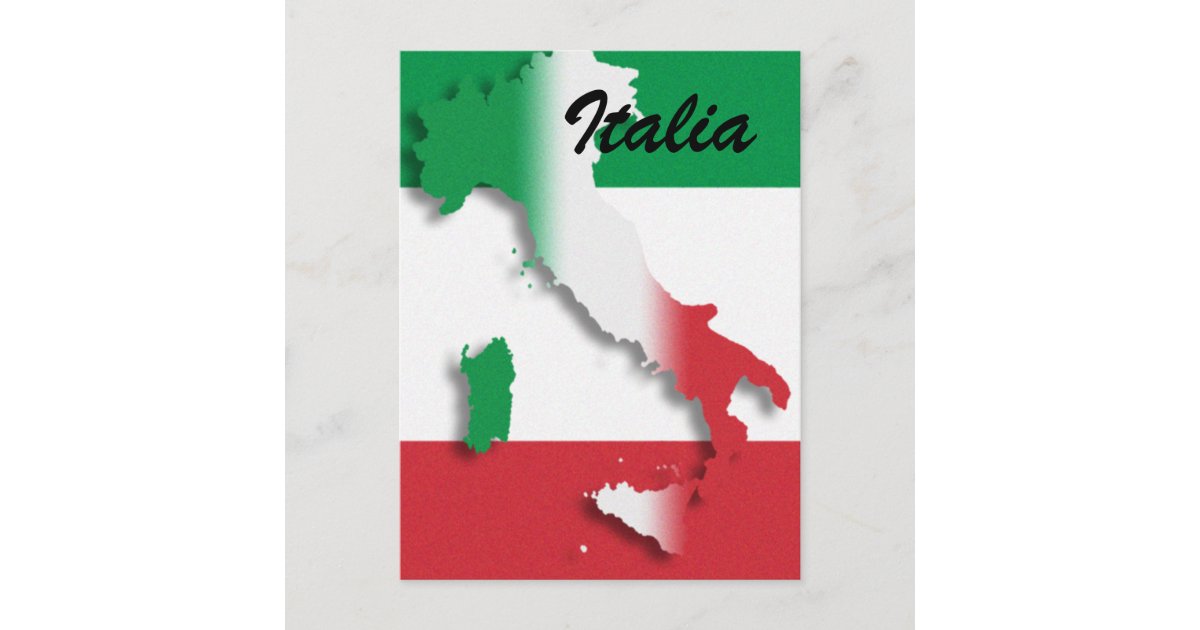 Italy Italian Flag Postcard | Zazzle